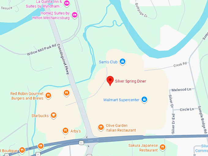 16. silver spring diner map