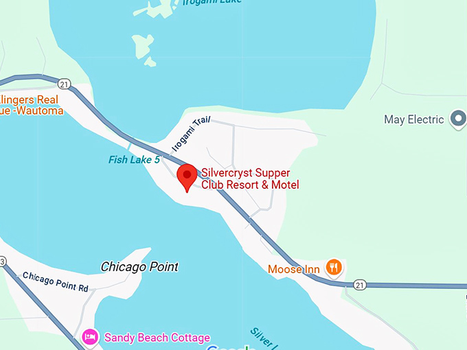 16. silvercryst supper club resort & motel map