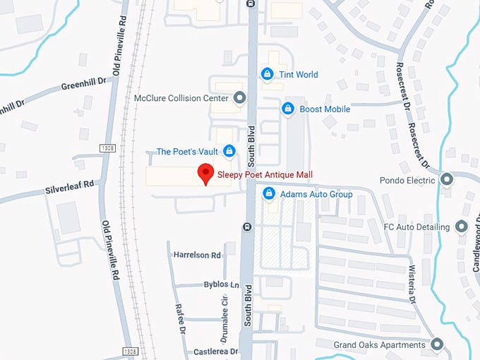 16. sleepy poet antique mall map