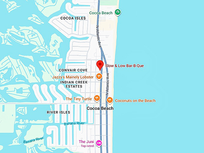 16. slow & low bar b que map