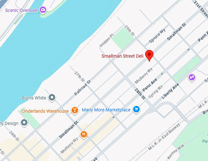 16. smallman street deli map
