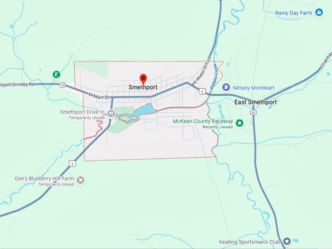 16. smethport, pa map