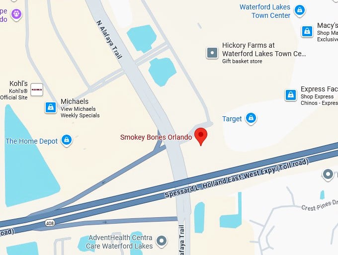 16. smokey bones orlando map