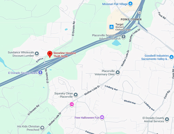 16. snowline hospice thrift store map