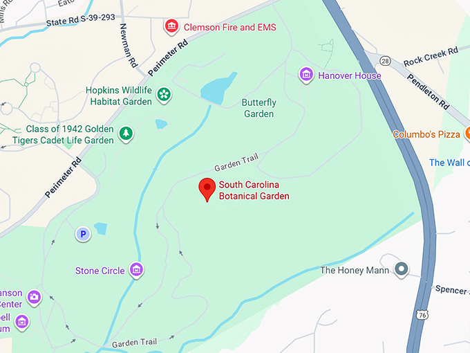 16. south carolina botanical garden (150 discovery ln) map