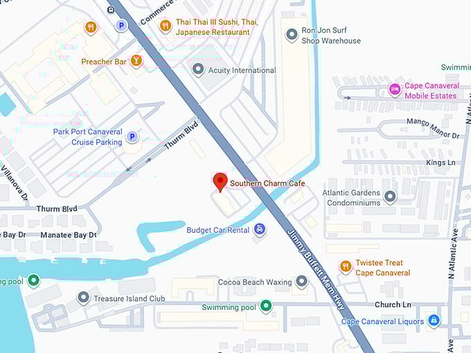 16. southern charm cafe map