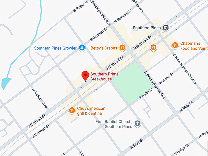 16. southern prime steakhouse map