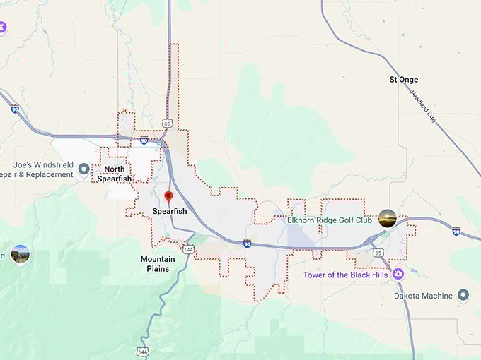 16. spearfish, sd map
