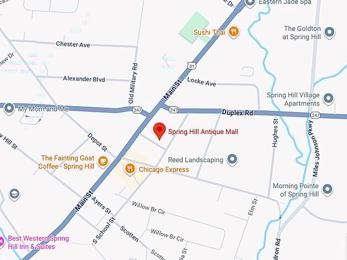 16. spring hill antique mall map