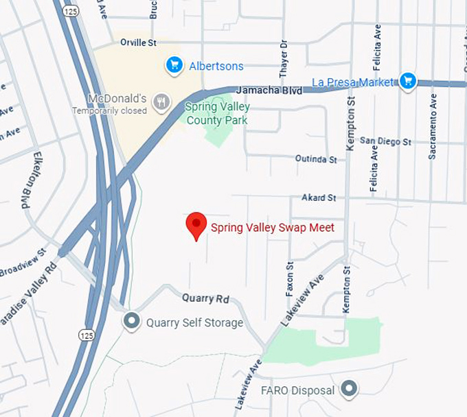 16. spring valley swap meet map