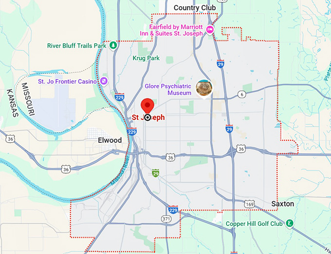 st joseph, mo map