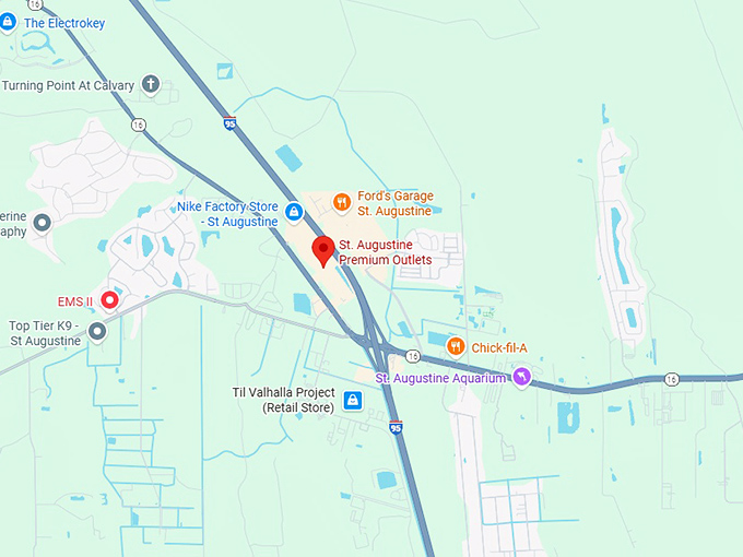 16. st. augustine premium outlets map