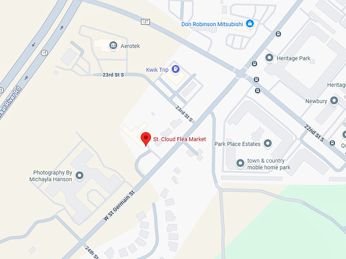 16. st. cloud flea market map
