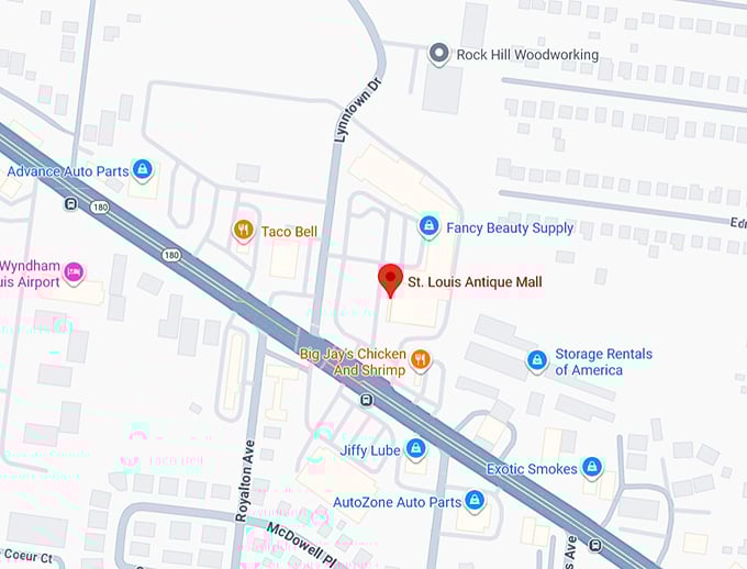 16. st. louis antique mall map