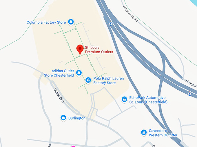 16. st. louis premium outlets map