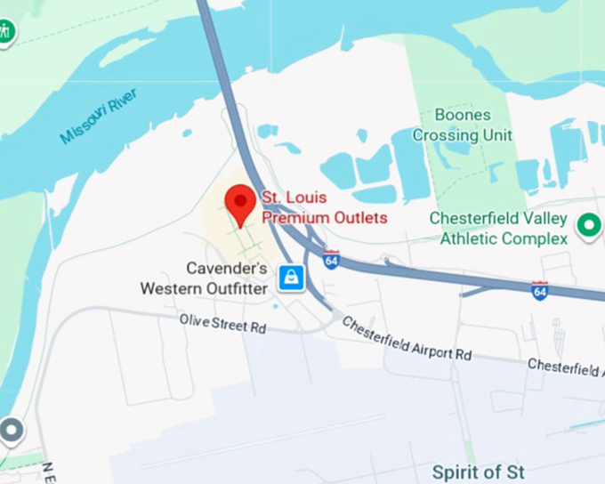 16. st. louis premium outlets map