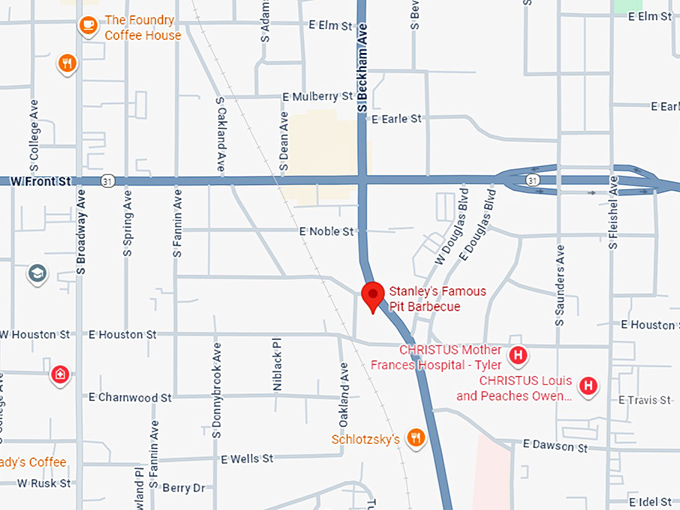 16. stanley's famous pit barbecue map