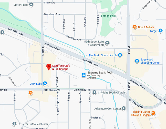 16. stauffer&rsquo;s cafe & pie shoppe map