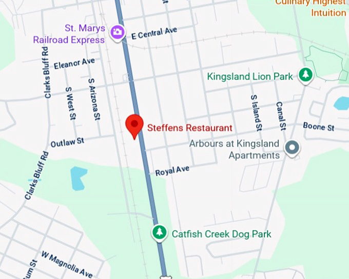 16. steffens restaurant map