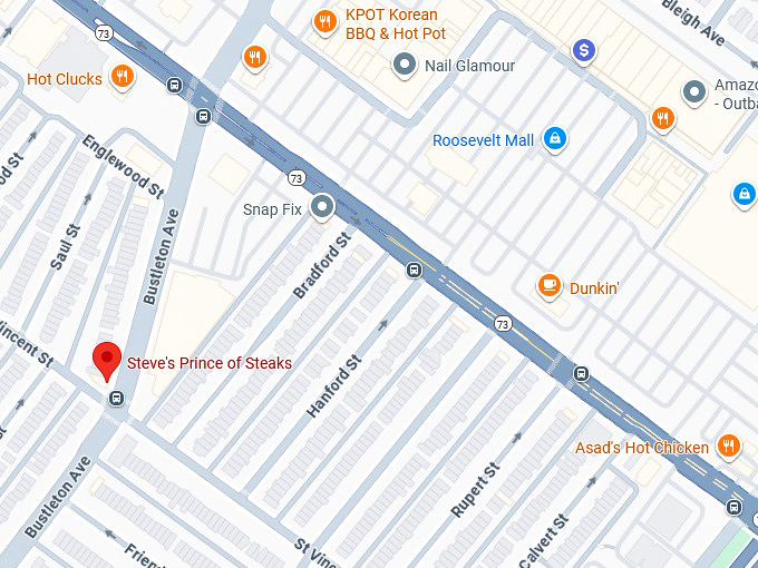 16. steve's prince of steaks map