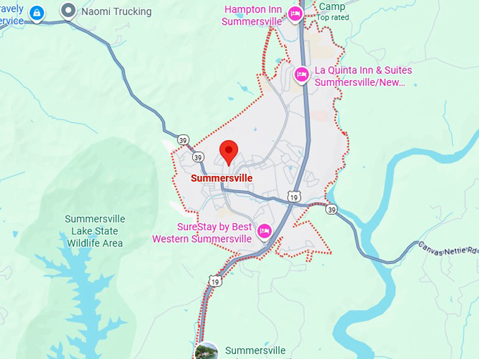 16. summersville, wv map