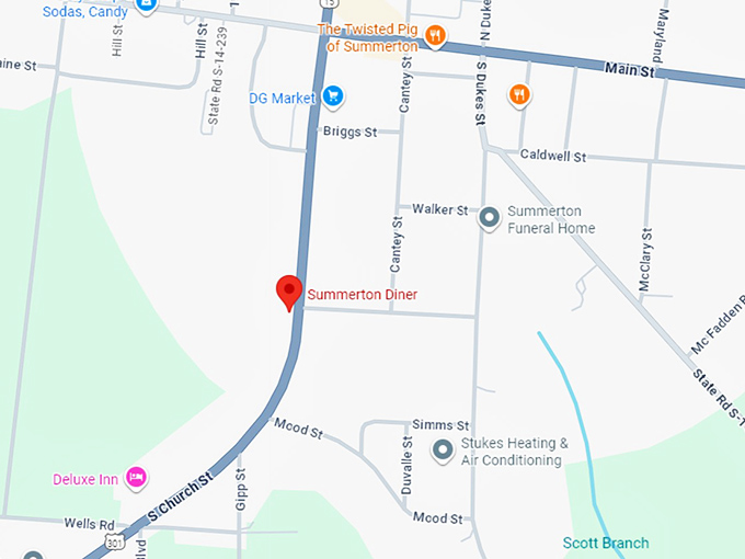 16. summerton diner map