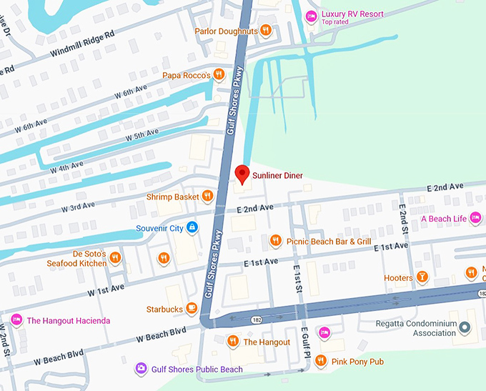 16. sunliner diner map