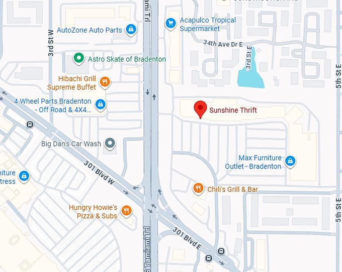16. sunshine thrift map