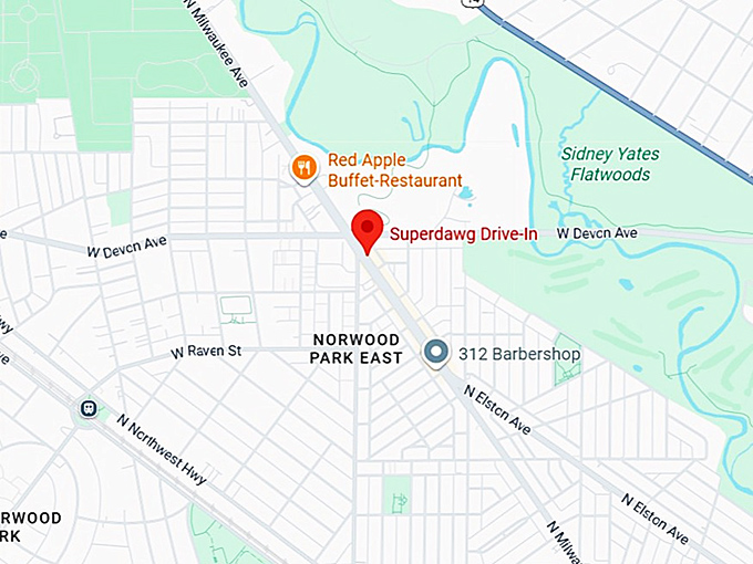 16. superdawg drive in map