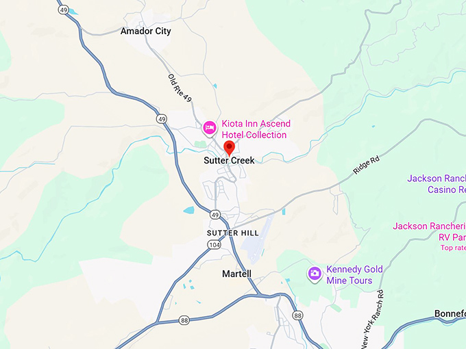 16. sutter creek ca map