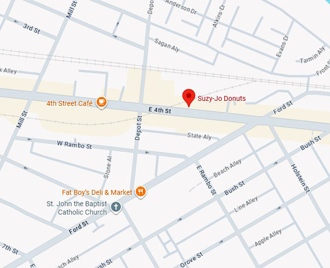 16. suzy jo donuts map