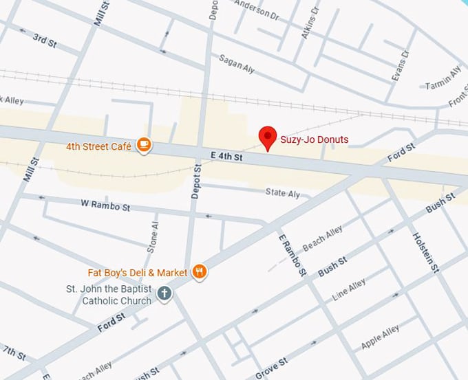 16. suzy jo donuts map