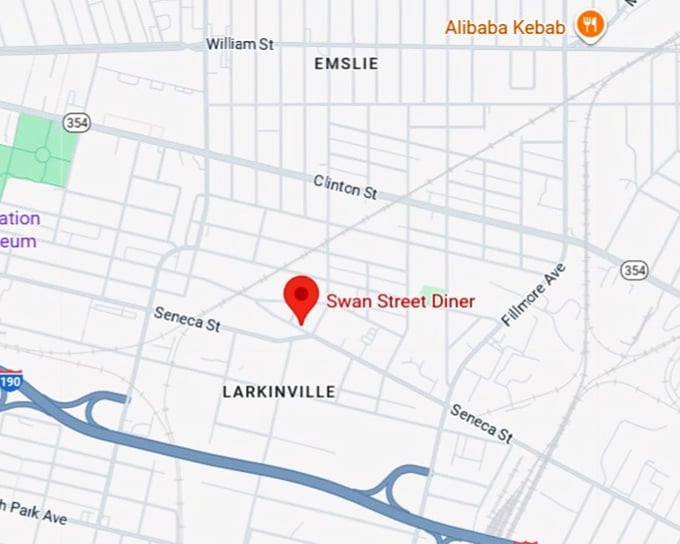 16. swan street diner map