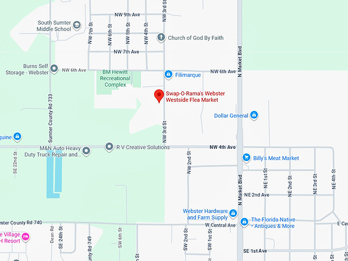 16. swap o rama's webster westside flea market map