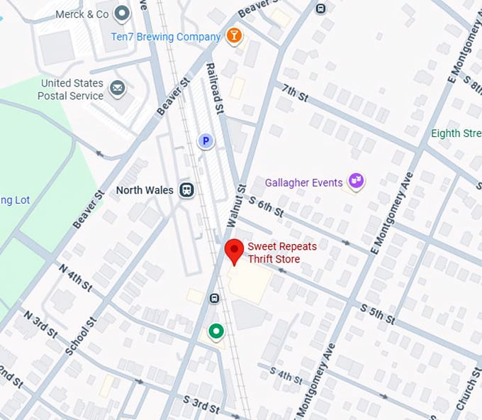 16. sweet repeats thrift store map