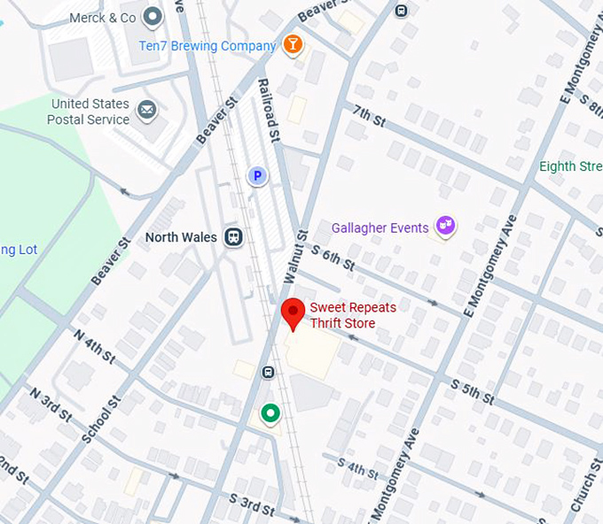 16. sweet repeats thrift store map