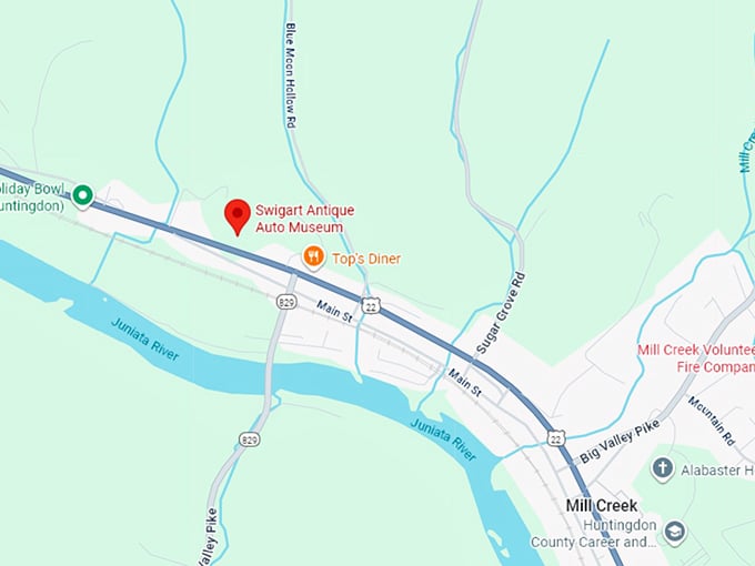 16. swigart antique auto museum map