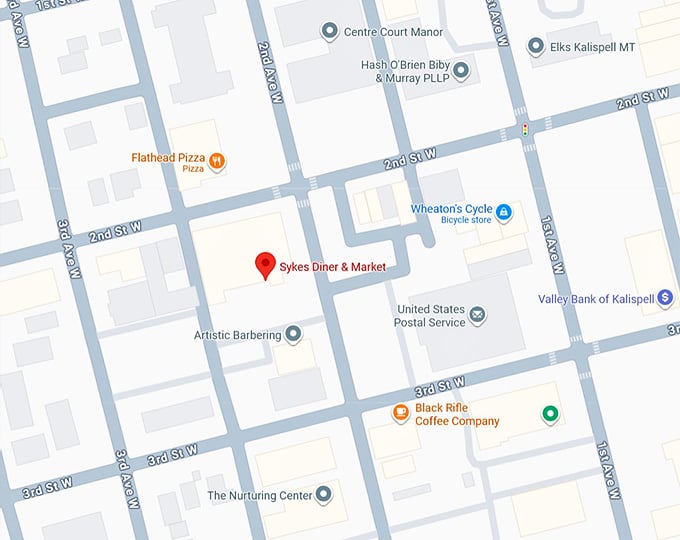 16. sykes diner & market map