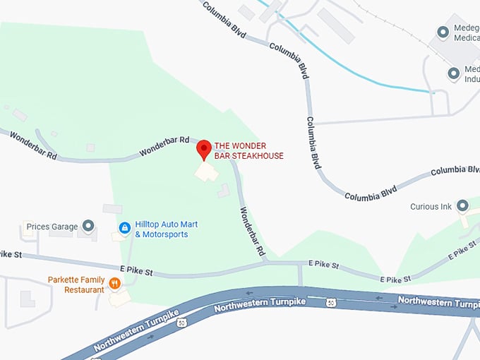 16. the wonder bar steakhouse map