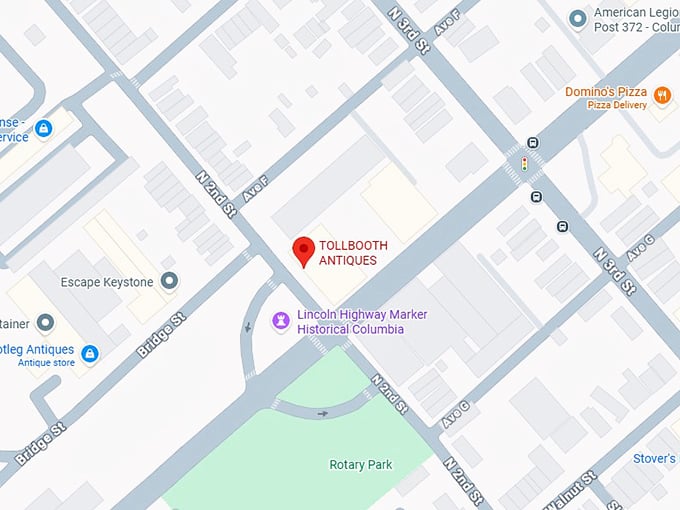 16. tollbooth antiques map