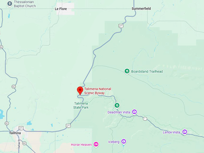 16. talimena national scenic byway map