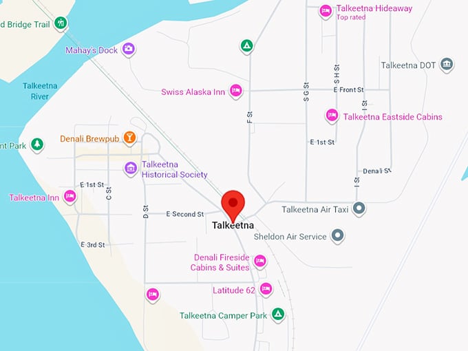 16. talkeetna, ak map