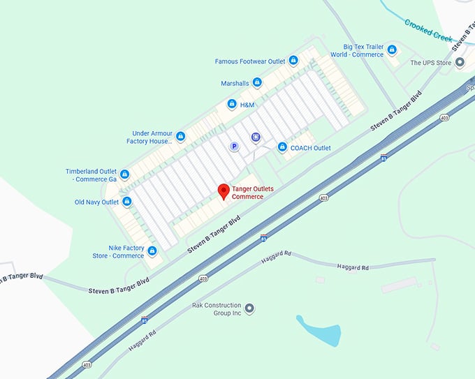 16. tanger outlets commerce map