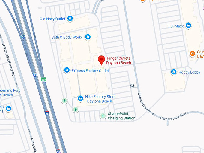 16. tanger outlets daytona beach map