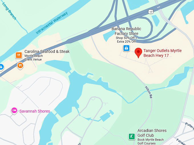16. tanger outlets myrtle beach hwy 17 map