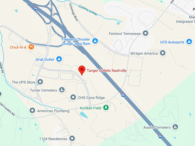 16. tanger outlets nashville map