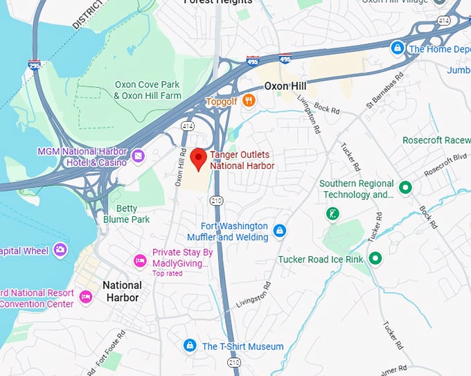 16. tanger outlets national harbor map