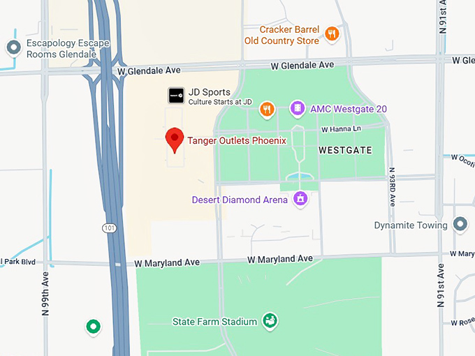 16. tanger outlets phoenix map