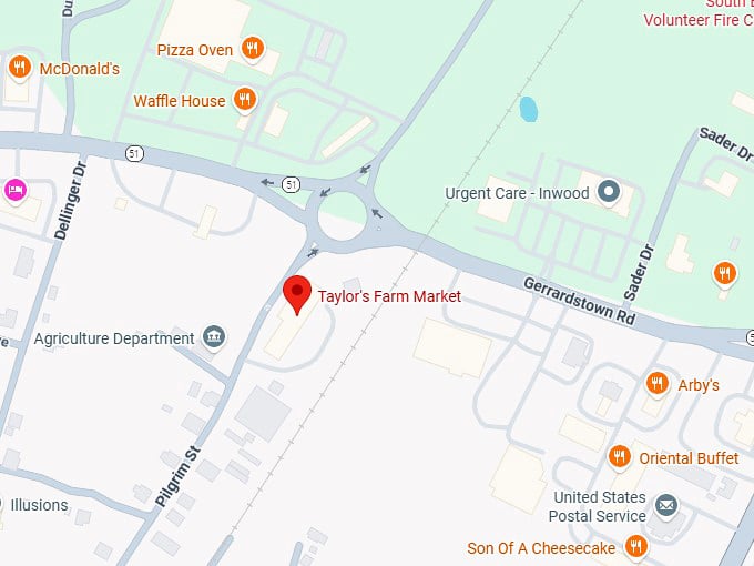 16. taylor's farm market map