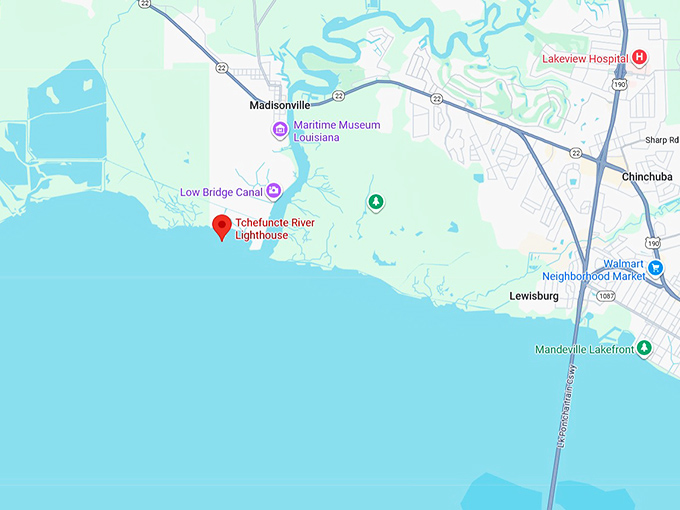 16. tchefuncte river lighthouse map